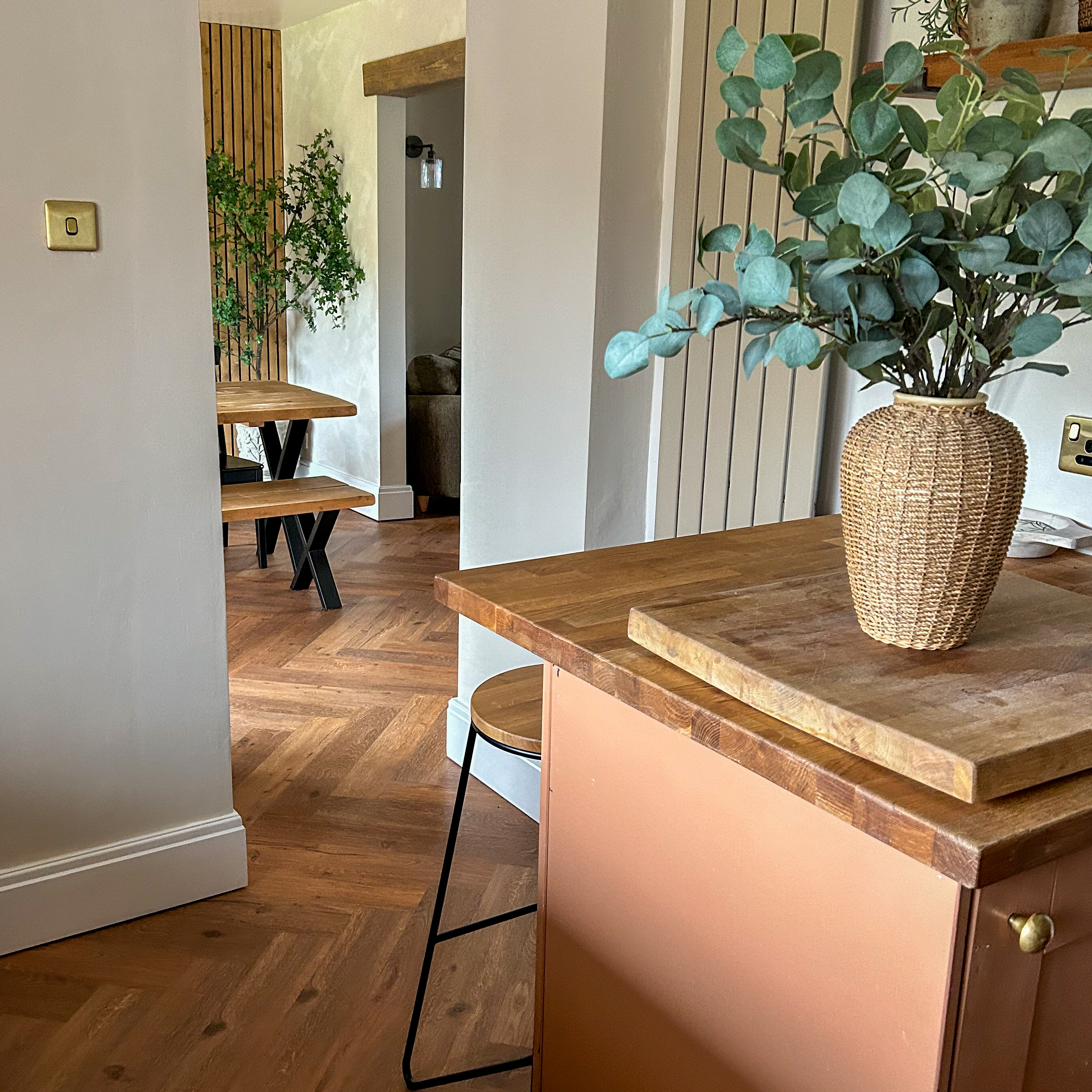 Abbey Brown transforms her 1920s home with a beautiful herringbone floor from Floorify